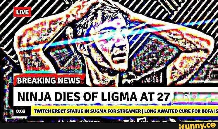 NINJA DIES OF LIGMA AT 27, 4 TWITCH ERECT STATUE IN SUGMA FOR STREAMER ...