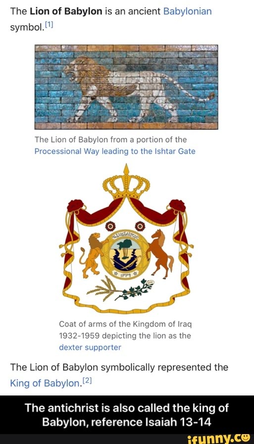 The Lion of Babylon is an ancient Babylonian symbol. The Lion of ...