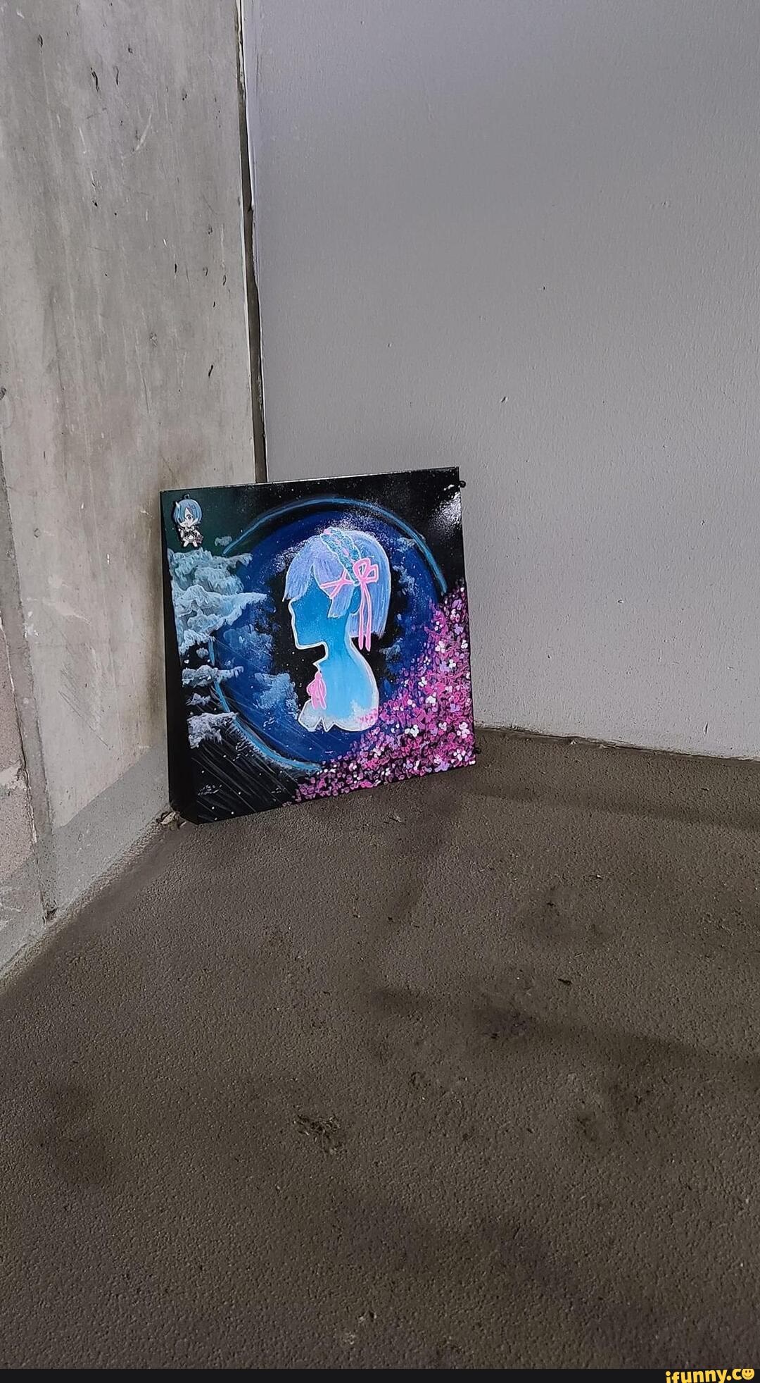 Custom Rem art for my PC case panel that my fiancee and her friend made ...