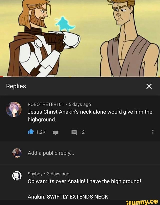 5 days ago Jesus Christ Anakin's neck alone would give him the ...