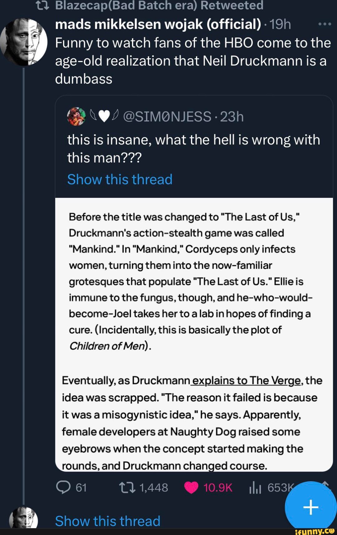 Druckmann memes. Best Collection of funny Druckmann pictures on iFunny