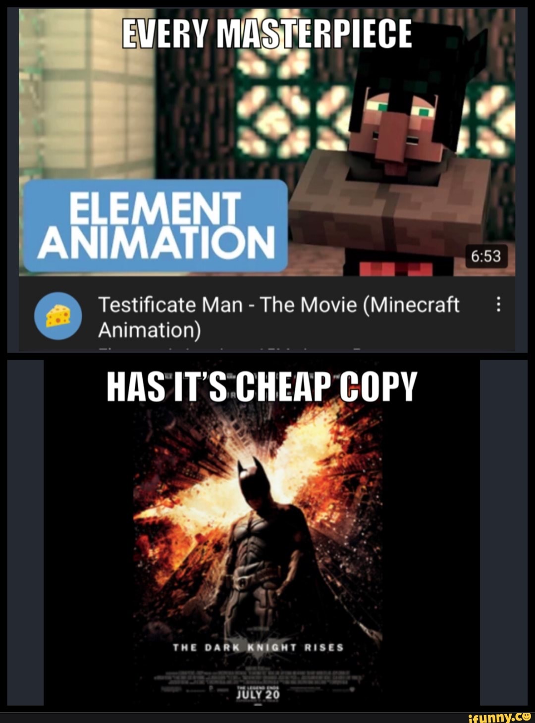 EVERY MASTERPIECE ELEMENT Testificate Man - The Movie (Minecraft ...