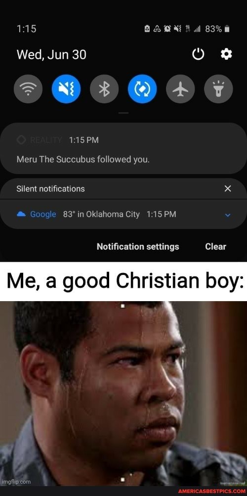 83% Wed, Jun 30 OO PM Meru The Succubus followed you. Silent ...