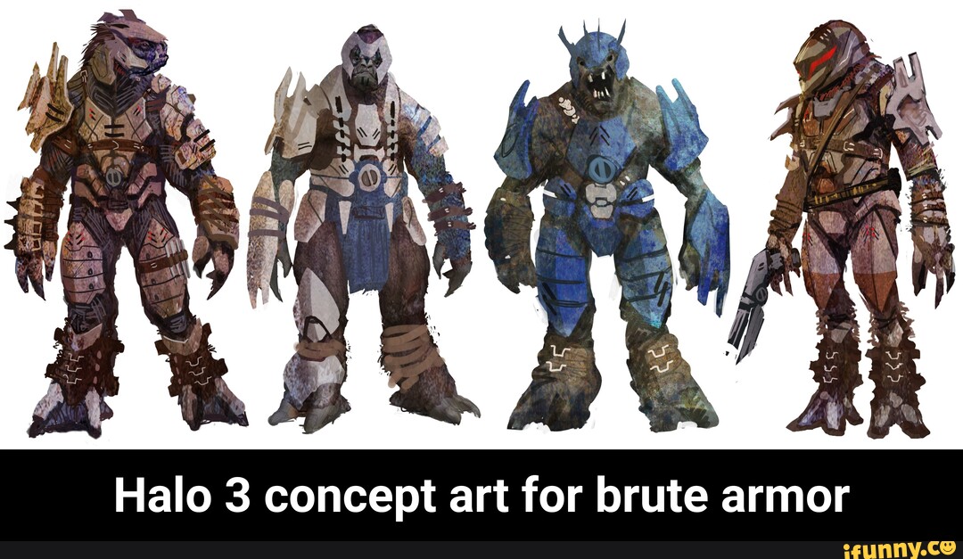 Halo 3 concept art for brute armor - Halo 3 concept art for brute armor ...