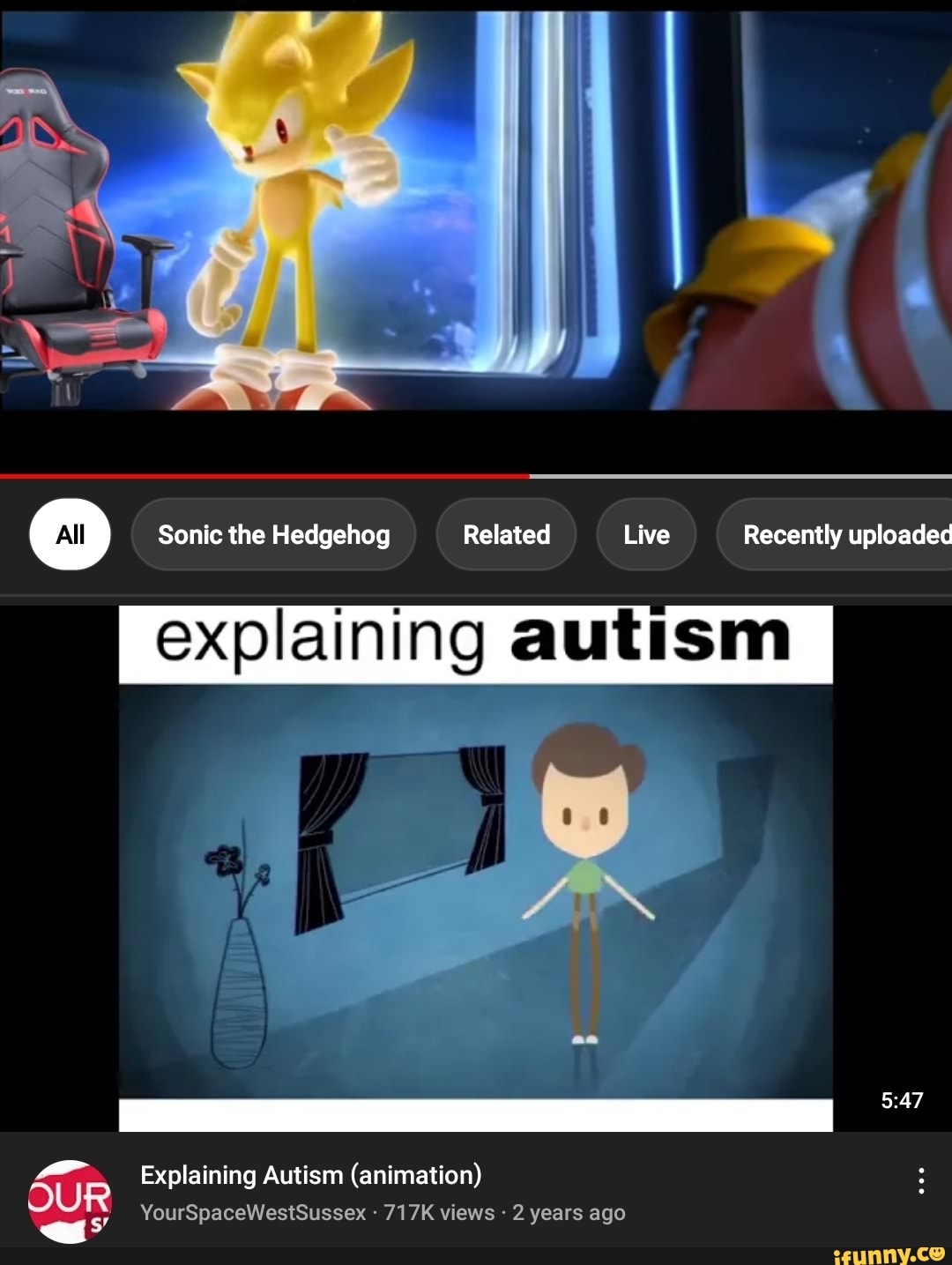 Sonic the Hedgehog Related Live Recently uploaded I explaining autism I ...