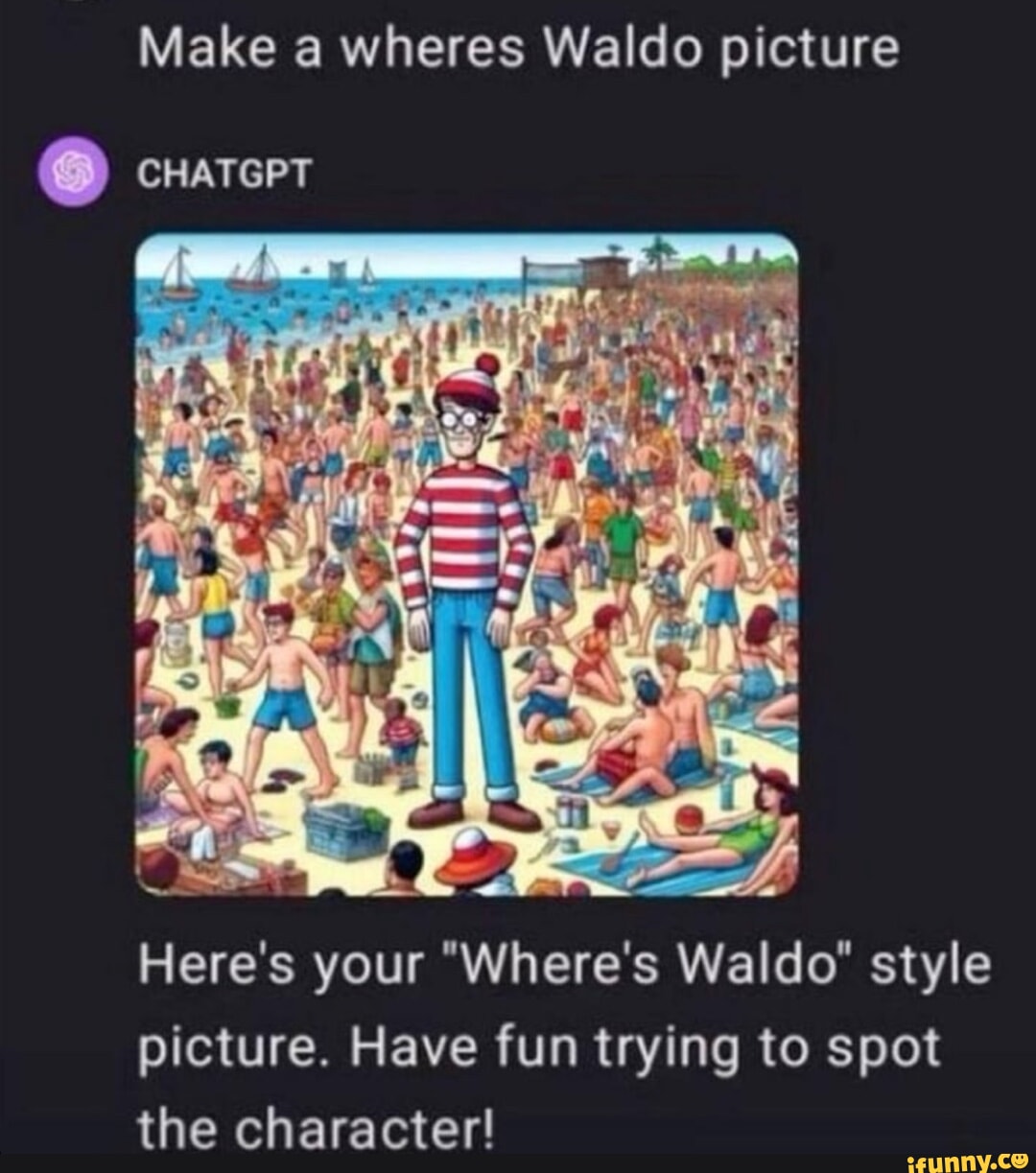 Make a wheres Waldo picture CHATGPT Here's your "Where's Waldo" style ...