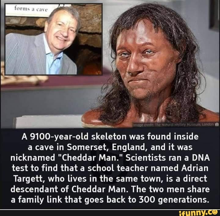 A 9100- -year- -old skeleton was found inside a cave in Somerset ...