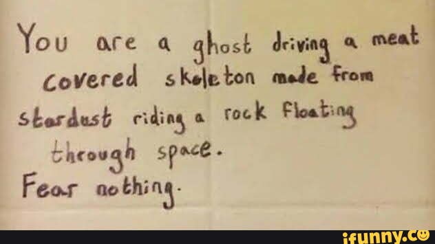 You ore ghost deiving meat Covered skeleton mede from Sterdust ciding ...