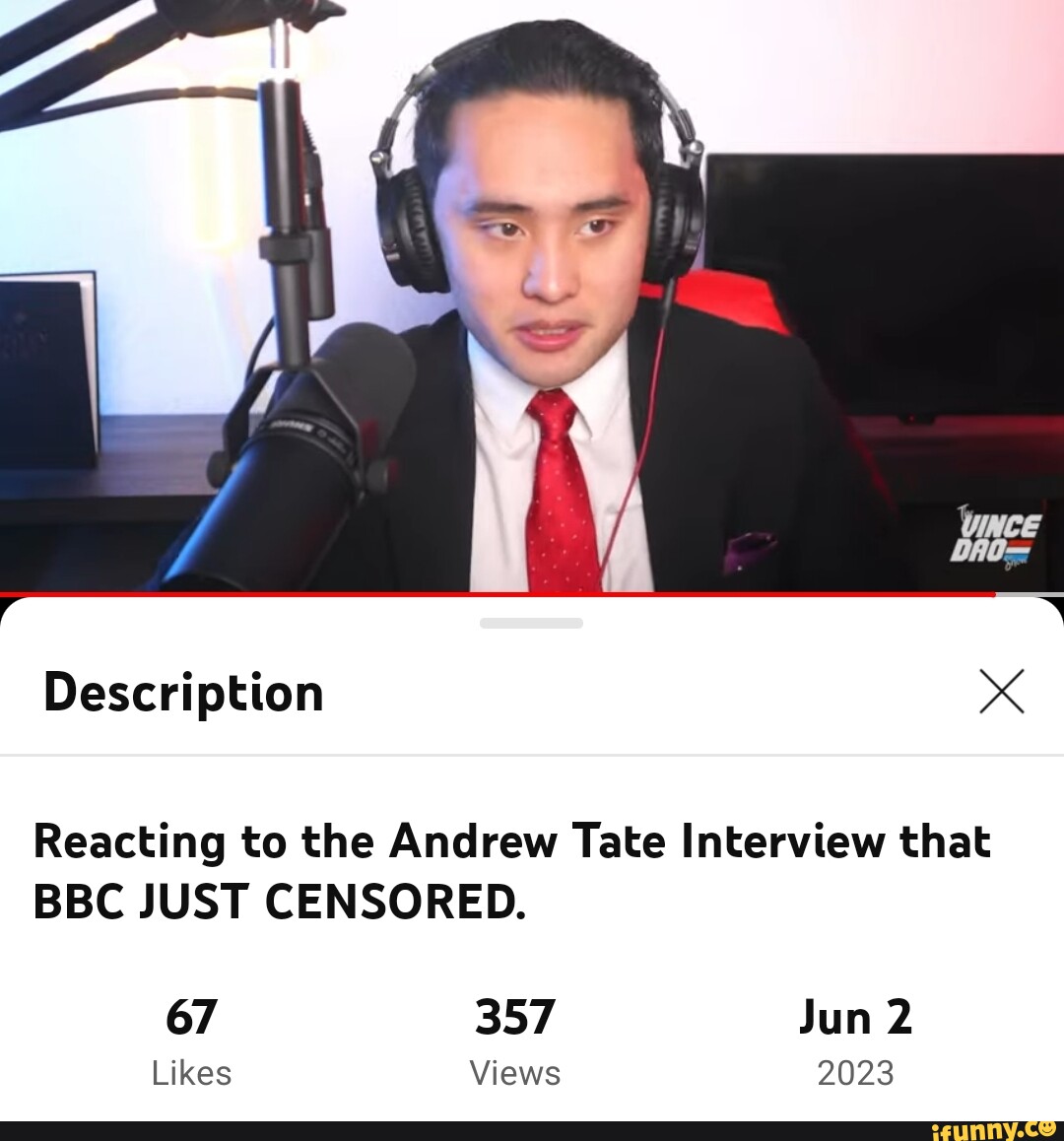 Description Reacting to the Andrew Tate Interview that BBC JUST ...