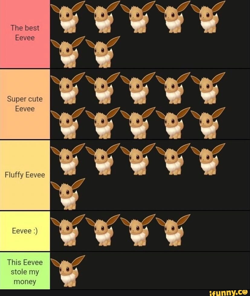 The best Eevee Super cute Eevee Eevee This Eevee stole my money - iFunny