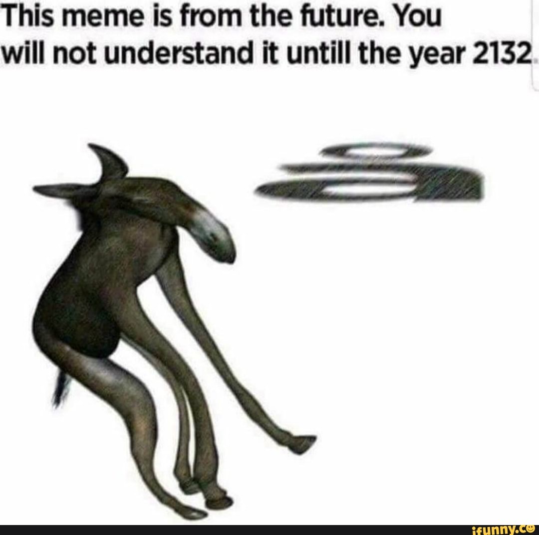 This meme is from the future. You will not understand it untill the ...
