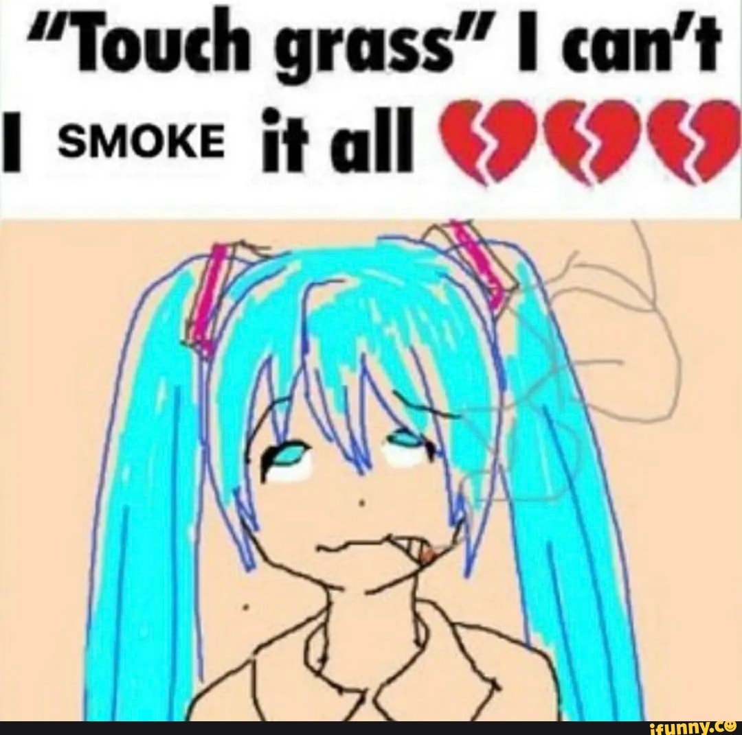 "Touch grass" I can't smoxe it all - iFunny