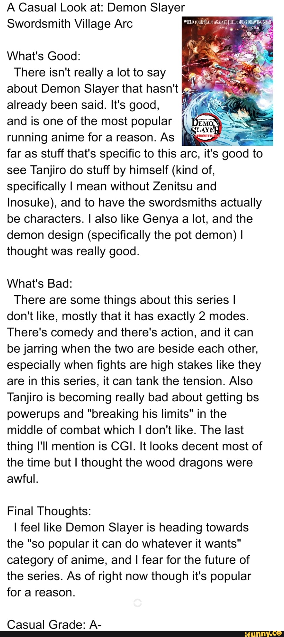 A Casual Look at: Demon Slayer Sword smith Village Arc WIELD What's ...