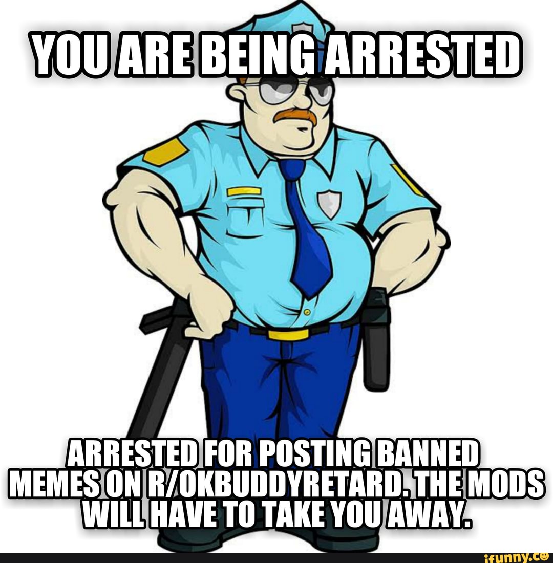 YOU ARE BEING ARRESTED ARRESTED FOR POSTING BANNED MEMES ON THE MODS ...