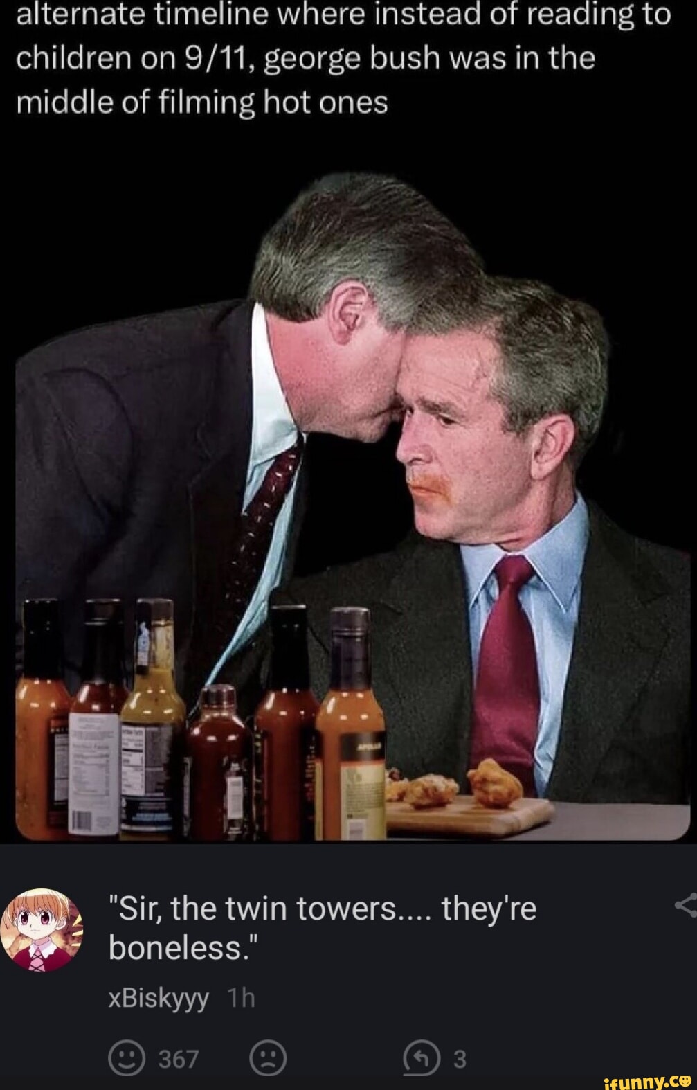 Alternate timeline where instead of reading to children on george bush ...