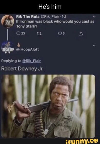 He's him Rik The Rula @Rik Flair If lronman was black who would you ...