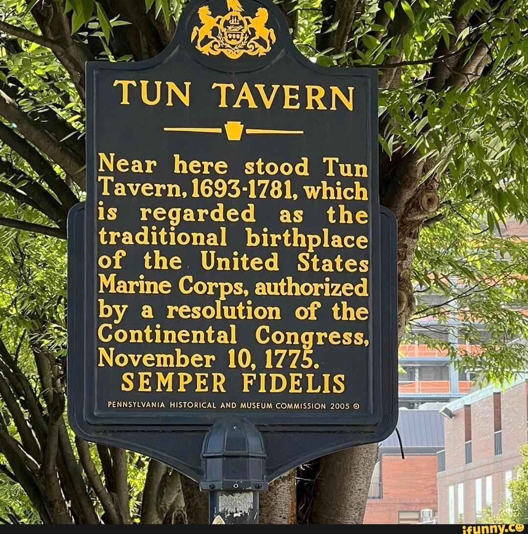 4 Re AZ TUN TAVERN / Near here stood Tun Tavern, 1693-1781, which I is ...