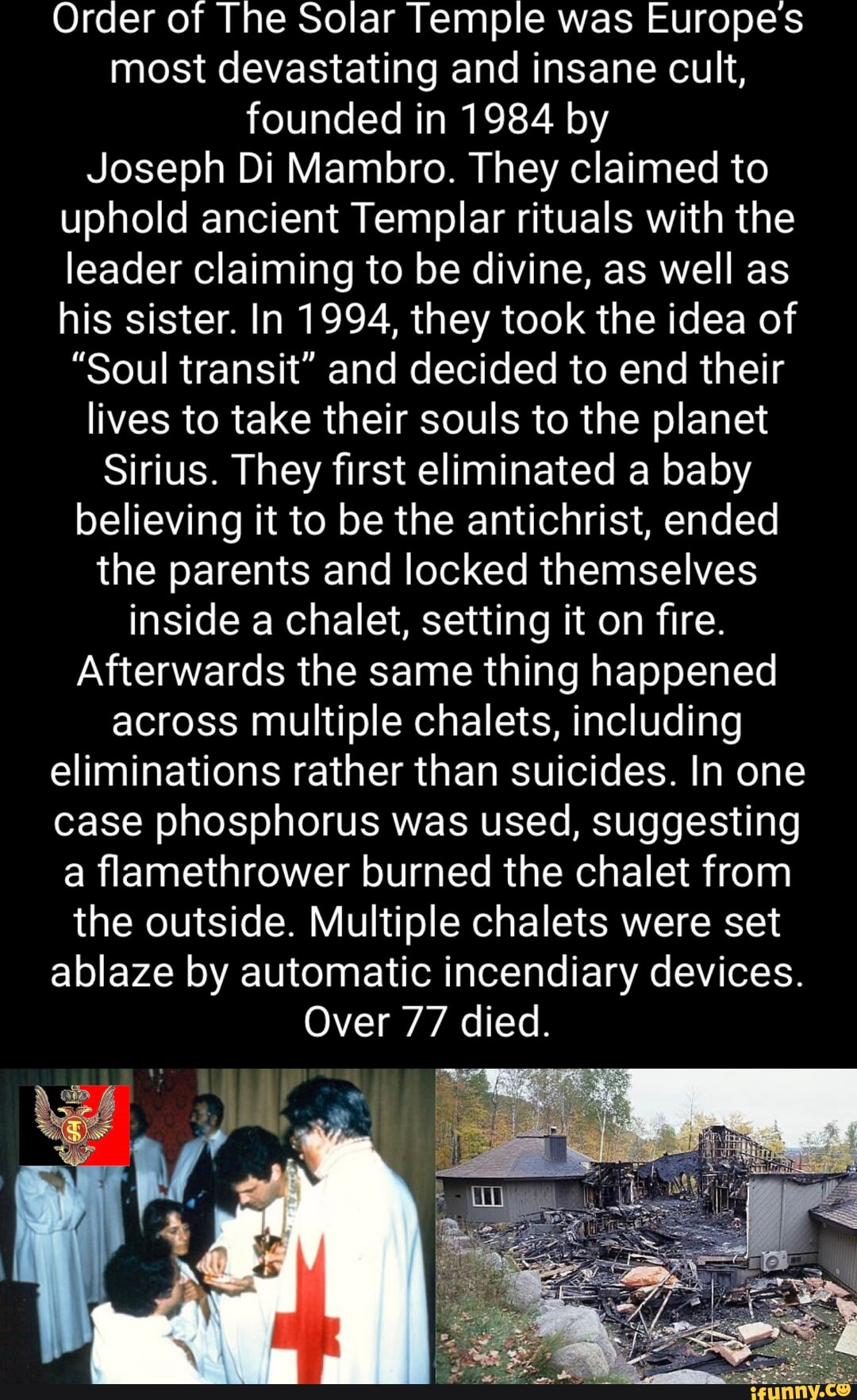 Order of The Solar Temple was Europes most devastating and insane cult ...