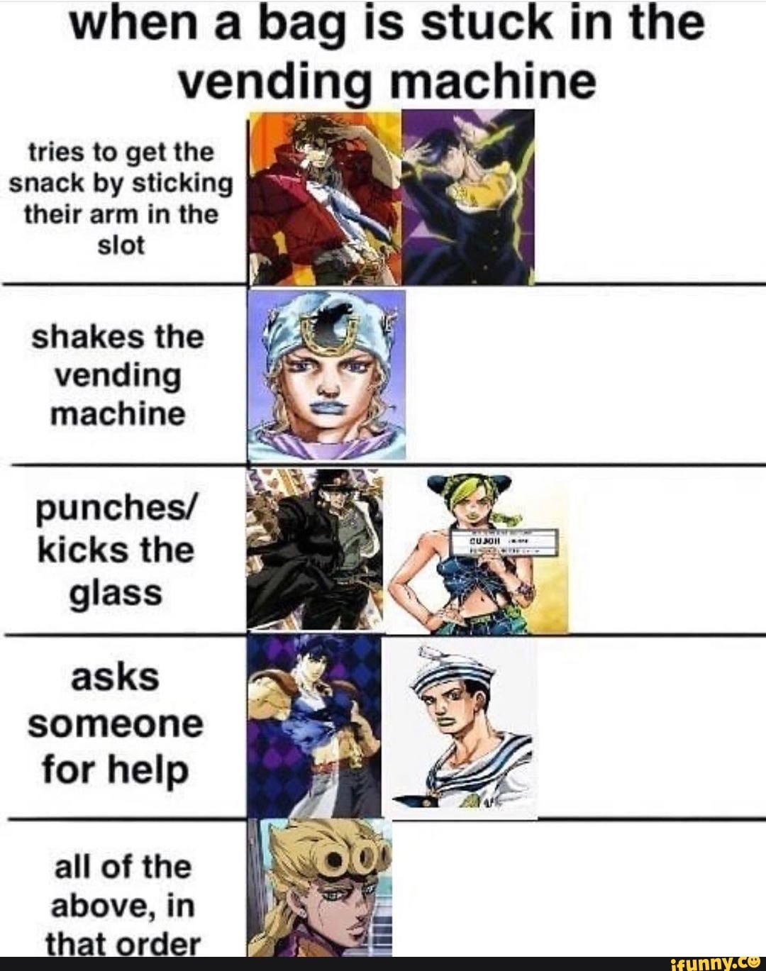 When a bag is stuck in the vending machine tries to get the i snack by ...