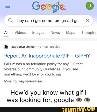 Q hey can i get some foreign aid gif All Videos Images News Maps Shoppi ...