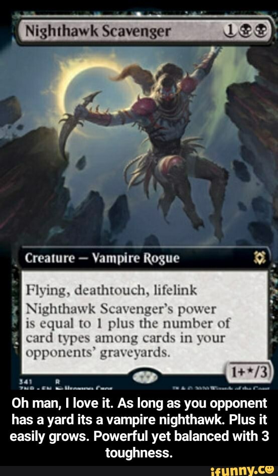 Nighthawk 'Nighthawk Scavenger SS NG Creature - Vampire Rogue Flying ...