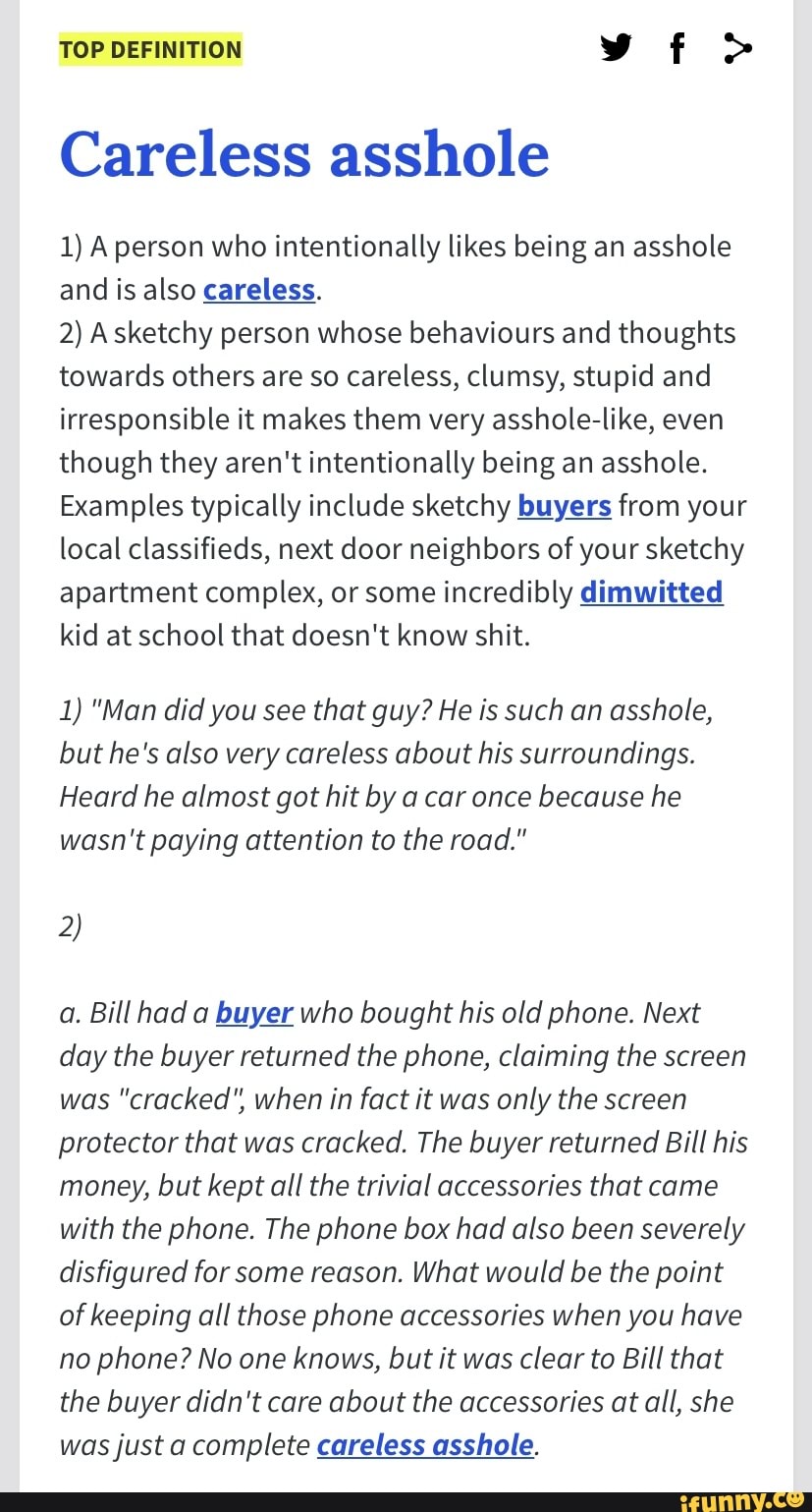 Being Careless