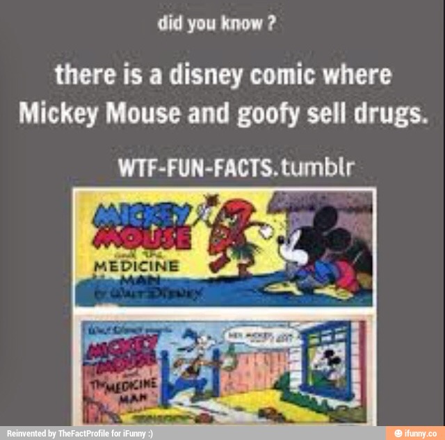 There Is A Disney Comic Where Mickey Mouse And Sooty Sell Drugs Wif Fun Factstlknblr