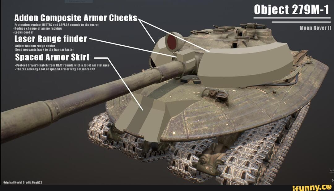 Object 279M-1 Moon Rover Il Addon Composite Armor Cheeks -Protection ...