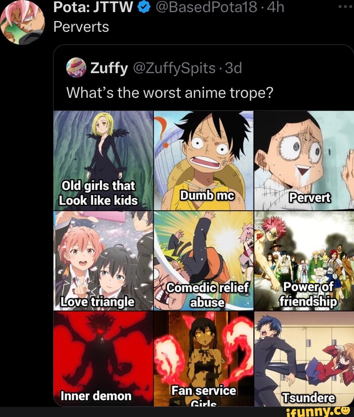 Old girls that Look like kids Inner demon Pota: JTTW @BasedPotais Zuffy ...