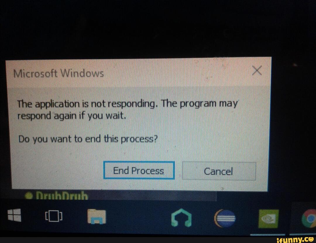 Microsoft Wi The application is not responding, The program may respond ...