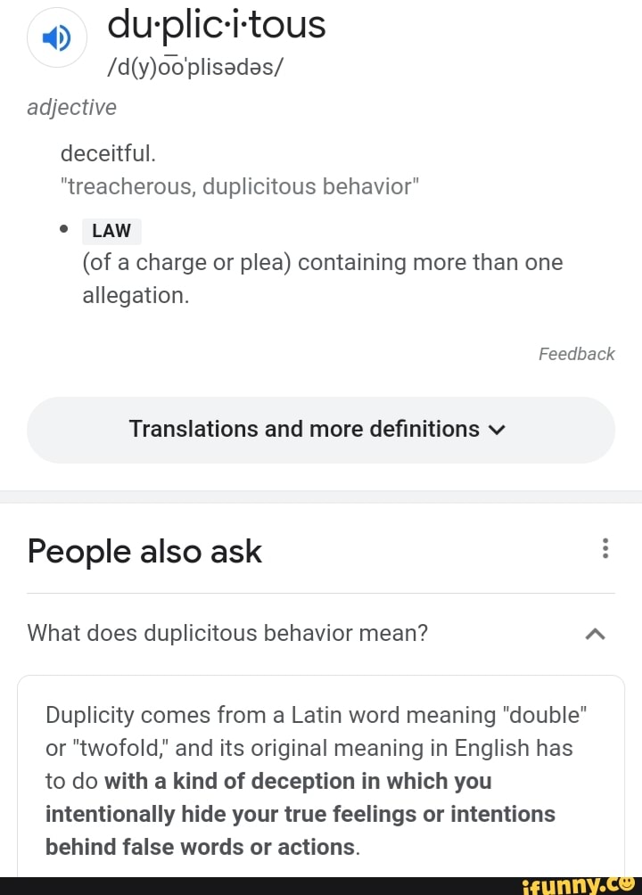 Duplicitous Adjective Deceitful treacherous Duplicitous Behavior Duplicitous Adjective Deceitful treacherous Duplicitous Behavior
