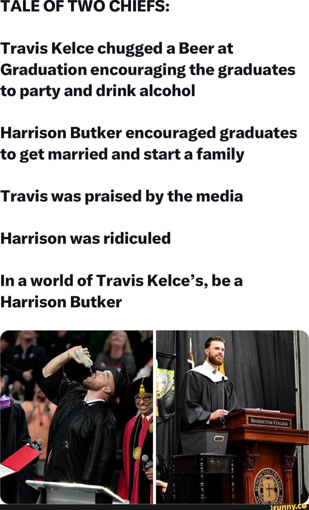 TALE OF TWO CHIEFS: Travis Kelce chugged a Beer at Graduation ...