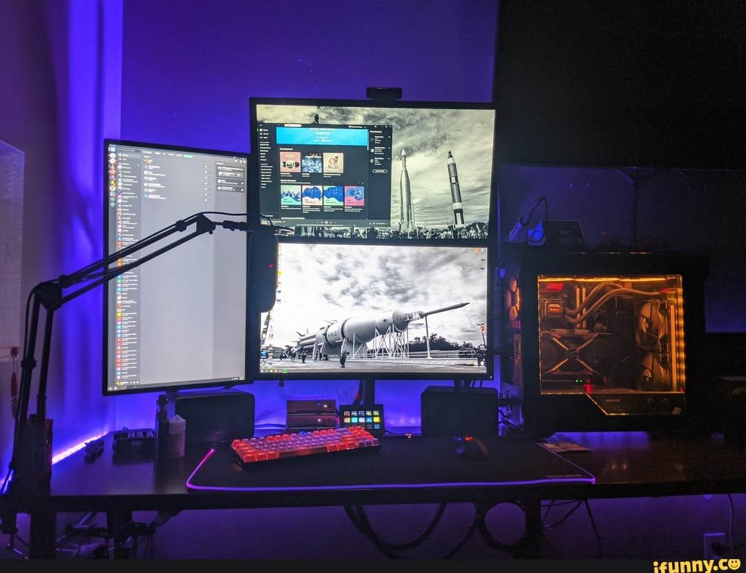 Monitors: BenQ 1440p 144hz BenQ 1440p 60hz (Portrait) AOC 4k 60hz (Set ...