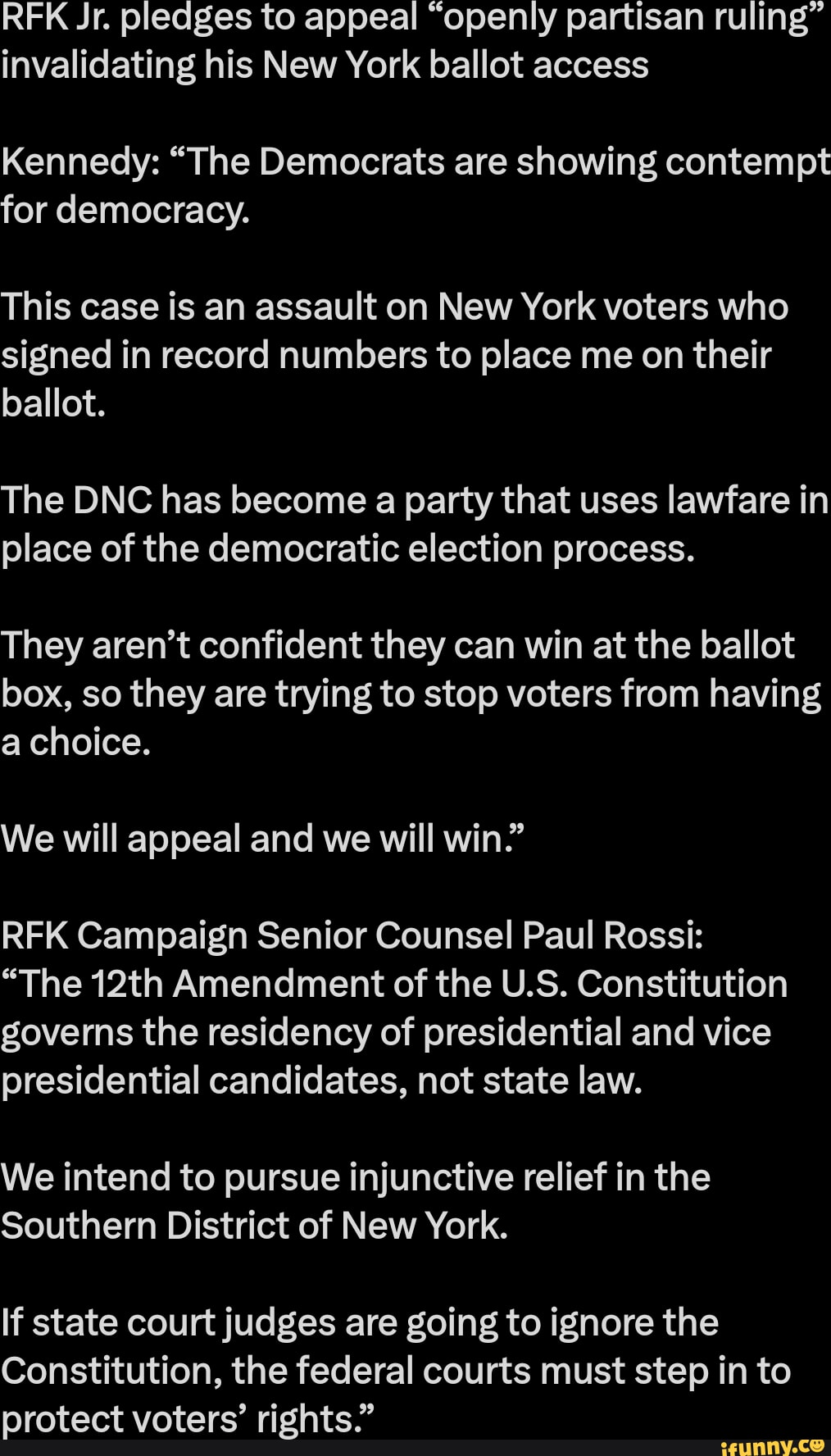 Rfk memes. Best Collection of funny Rfk pictures on iFunny