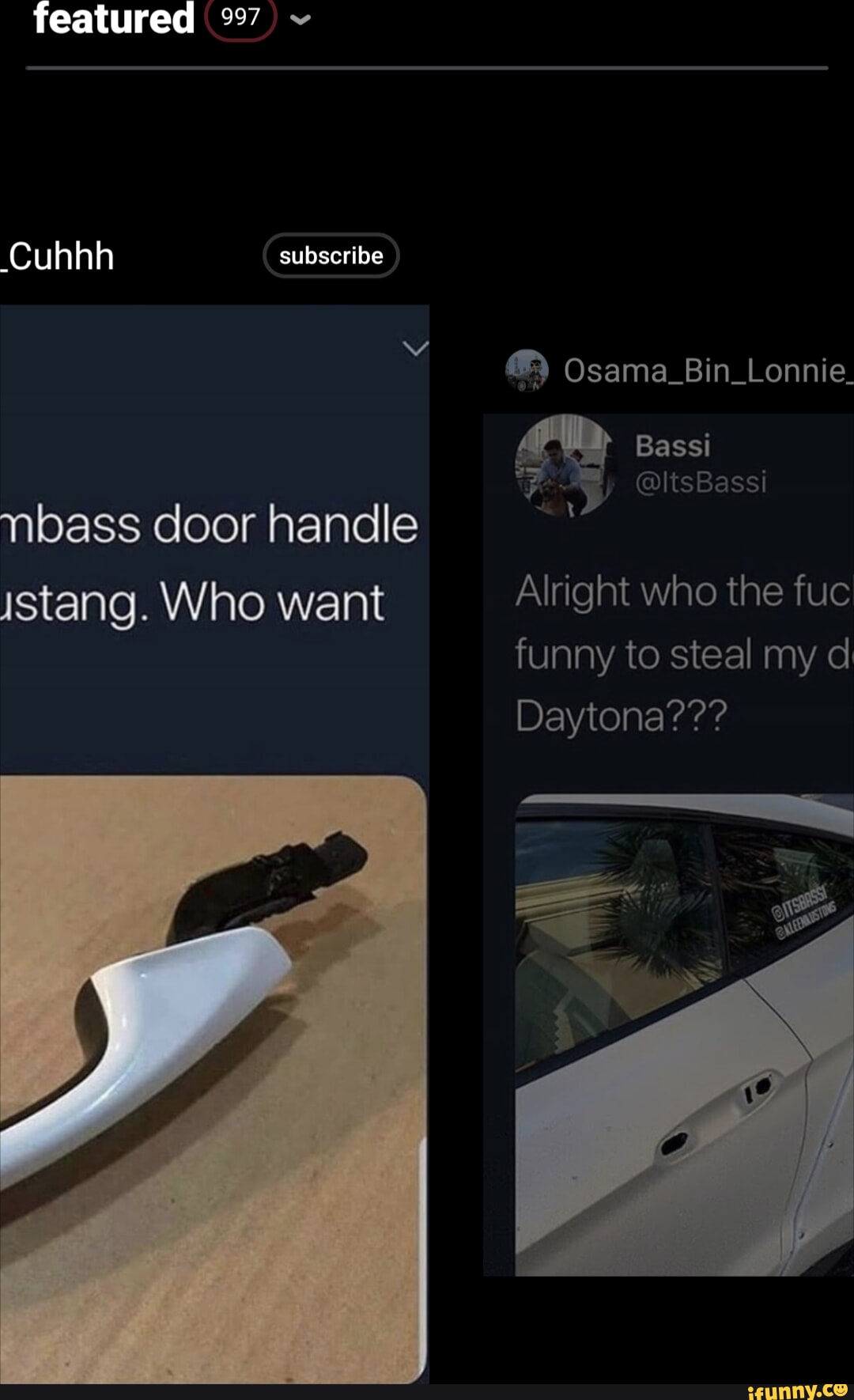 Featured 9" Cuhhh subscribe Osama_Bin_Lonnie. Bassi @ltsBassi nbass ...