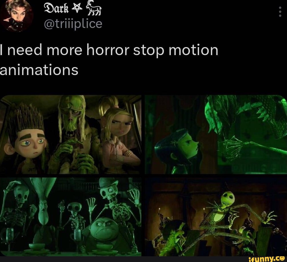 Dark I need more horror stop motion animations I - iFunny
