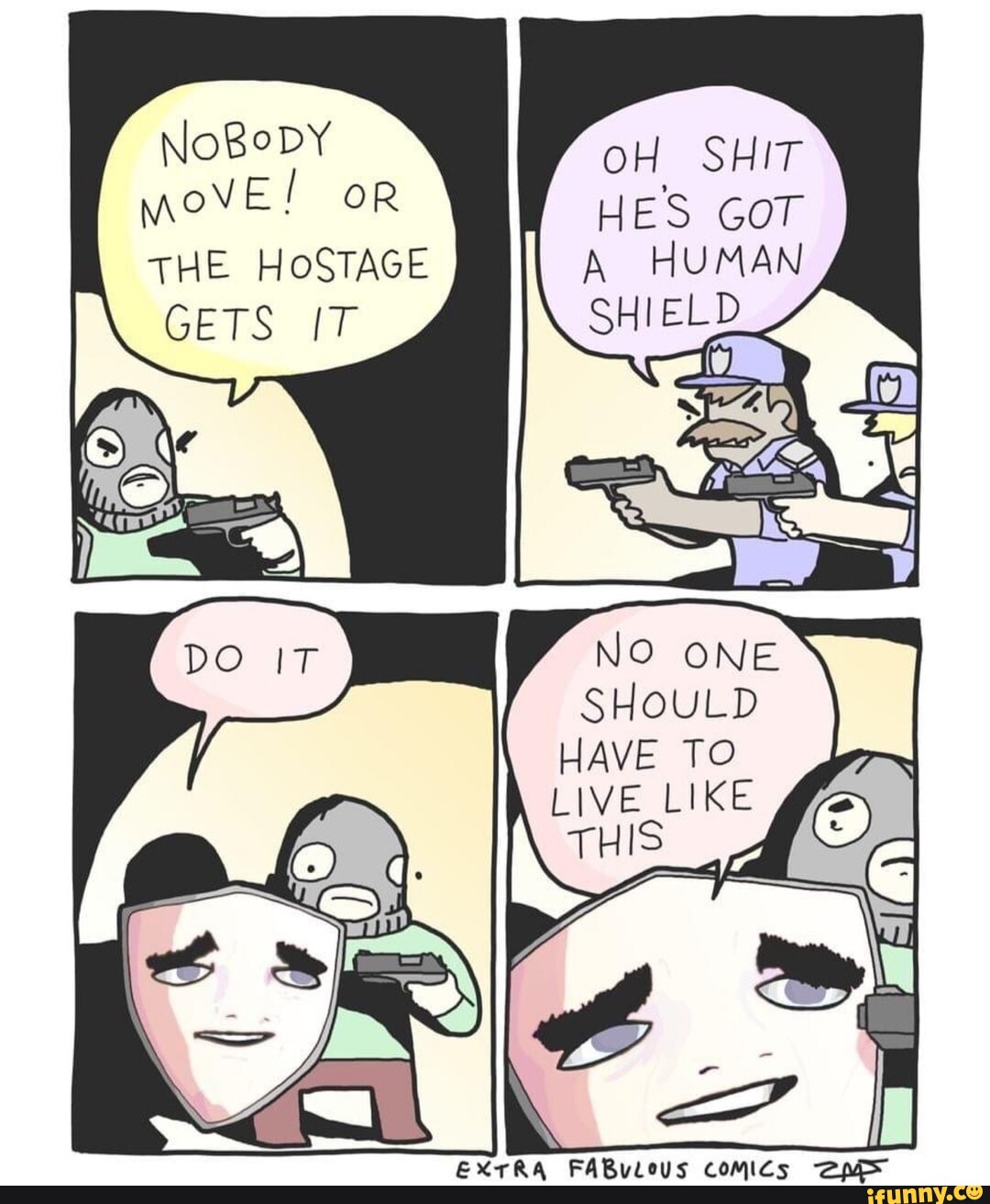 OH SHIT NoBoDY MoVE! OR HES GoT THE HOSTAGE A HUMAN GETS IT LIVE LIKE ...