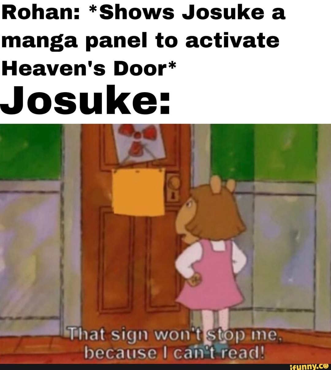 Rohan: *Shows Josuke a manga panel to activate Heaven's Door* osuke ...