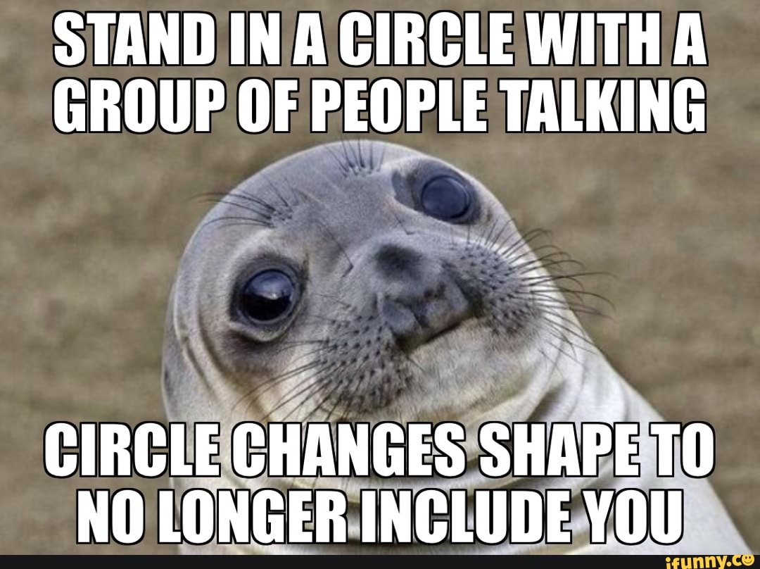 STAND IN A CIRCLE WITHA GROUP OF PEOPLE TALKING CIRCLE CHANGES SHAPE TO ...