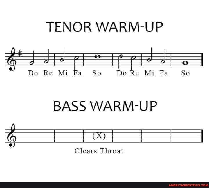 TENOR WARM-UP Do Re Mi Fa_ So Do Re Mi Fa So BASS WARM-UP Clears Throat ...