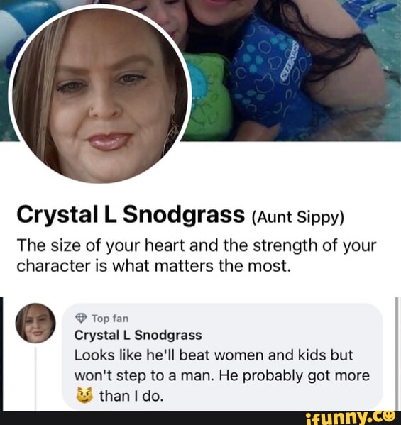 Crystal L Snodgrass (aunt sippy) The size of your heart and the ...