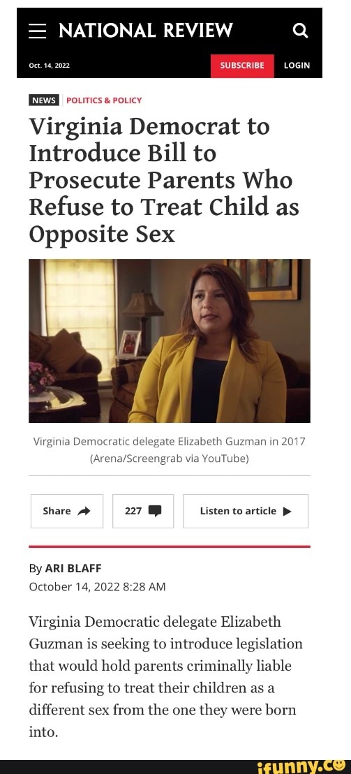 NATIONAL REVIEW SUBSCRIBE LOGIN roumics pouicy Virginia Democrat to ...