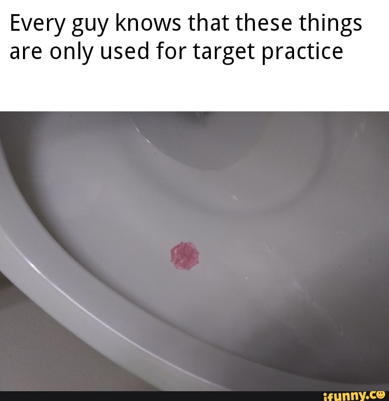 Every guy knows that these things are only used for target practice ...