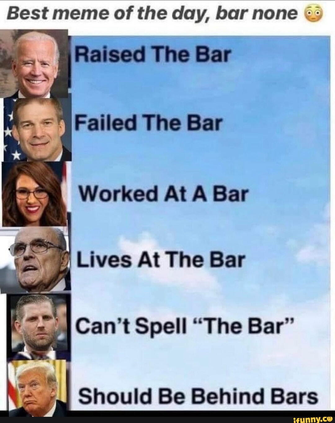 Best meme of the day, bar none Raised The Bar Failed The Bar Worked At ...