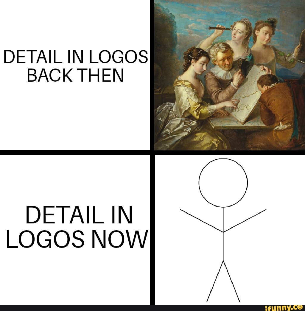 DETAIL INLOGOS BACK THEN DETAIL IN LOGOS NOW - iFunny