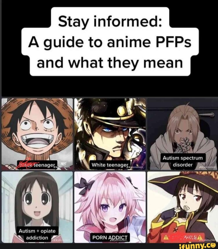 Stay informed: A guide to anime PFPs and what they mean spectrum White ...