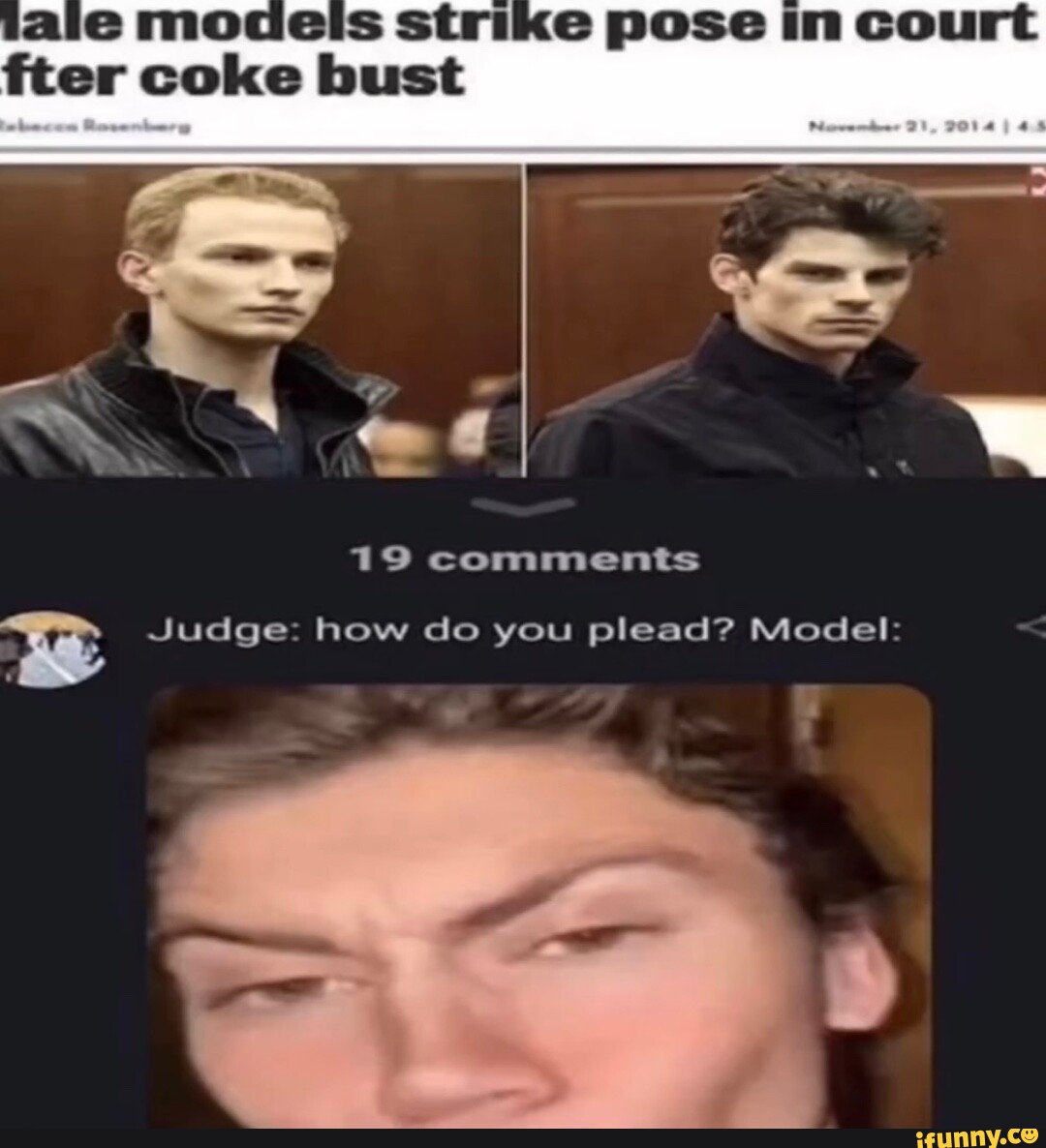 Ale models strike pose in court fter coke bust I 19 comments Judge: how ...