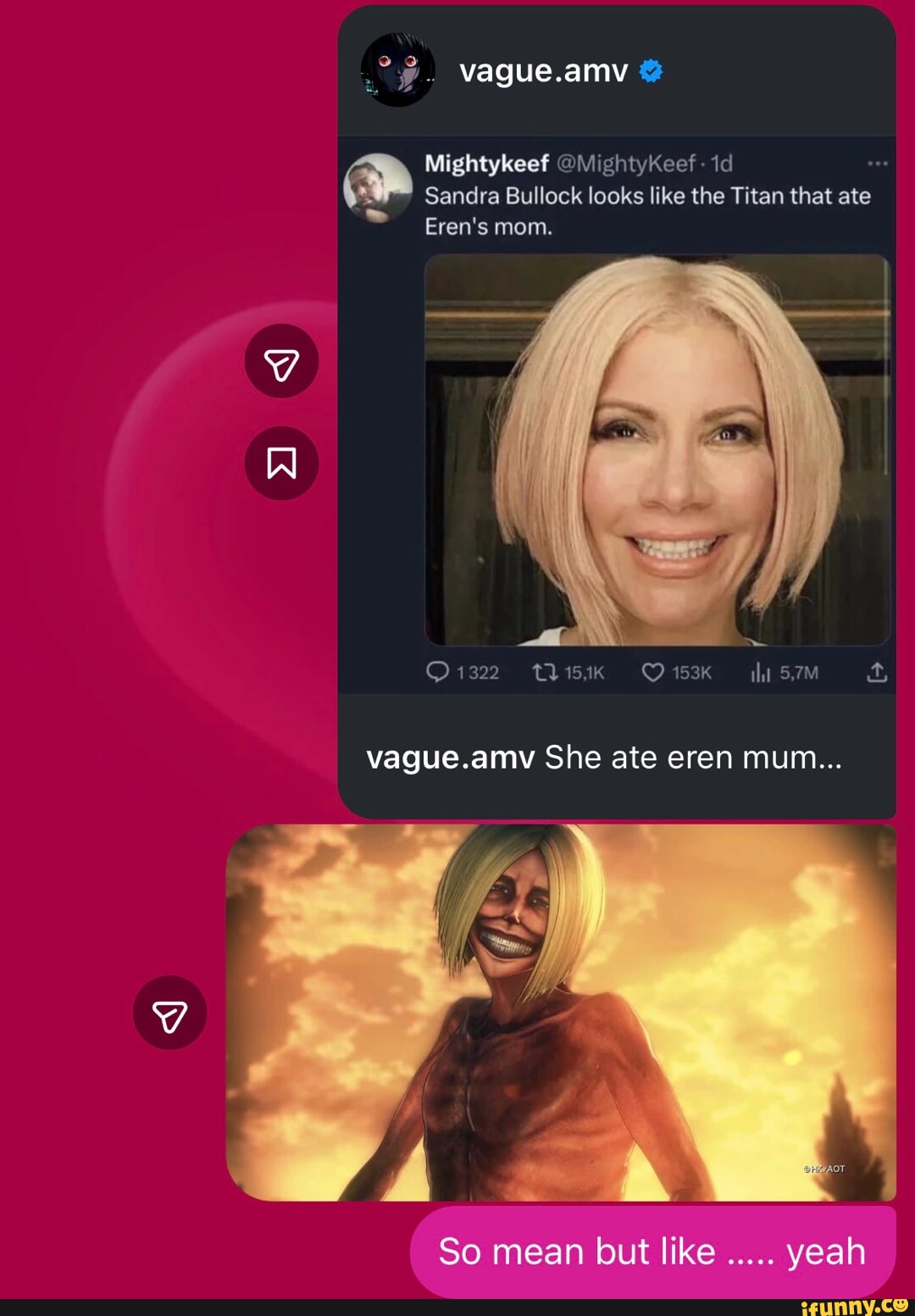 Vague.amv Mightykeef @MightyKeef - id Sandra Bullock looks like the ...