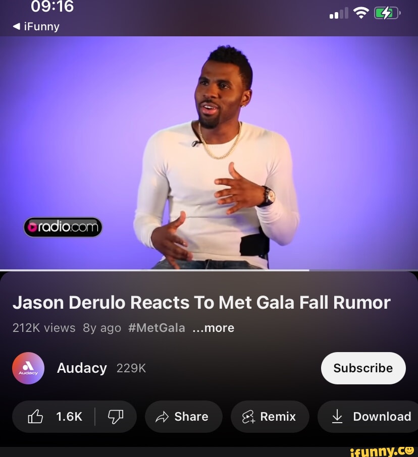 Funny al Jason Derulo Reacts To Met Gala Fall Rumor 212K views ago # ...