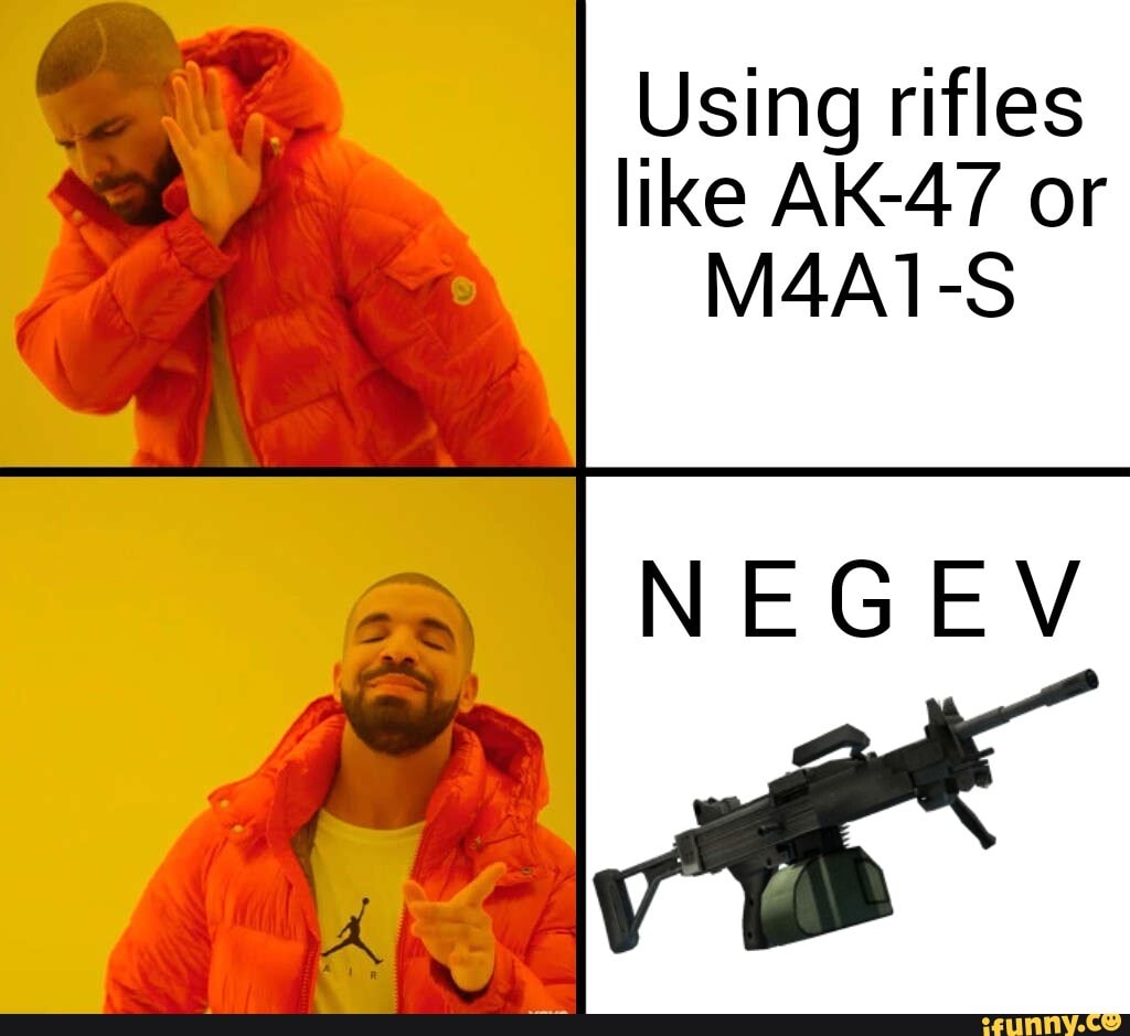 Using rifles like AK-47 or M4A1-S - iFunny